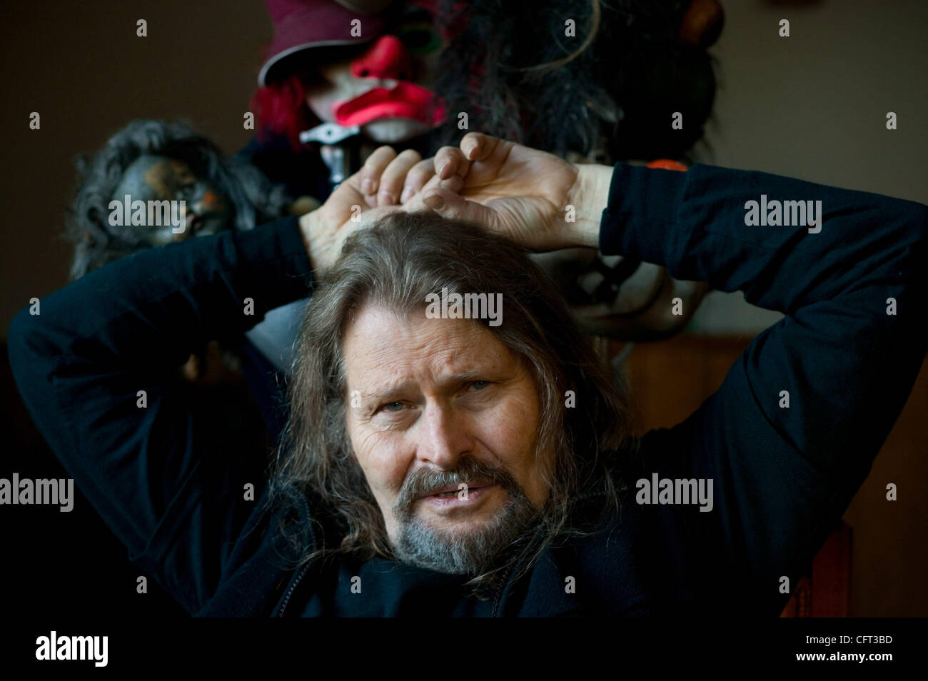 American actor BRUCE GLOVER, father of actor CRISPIN GLOVER at his home ...