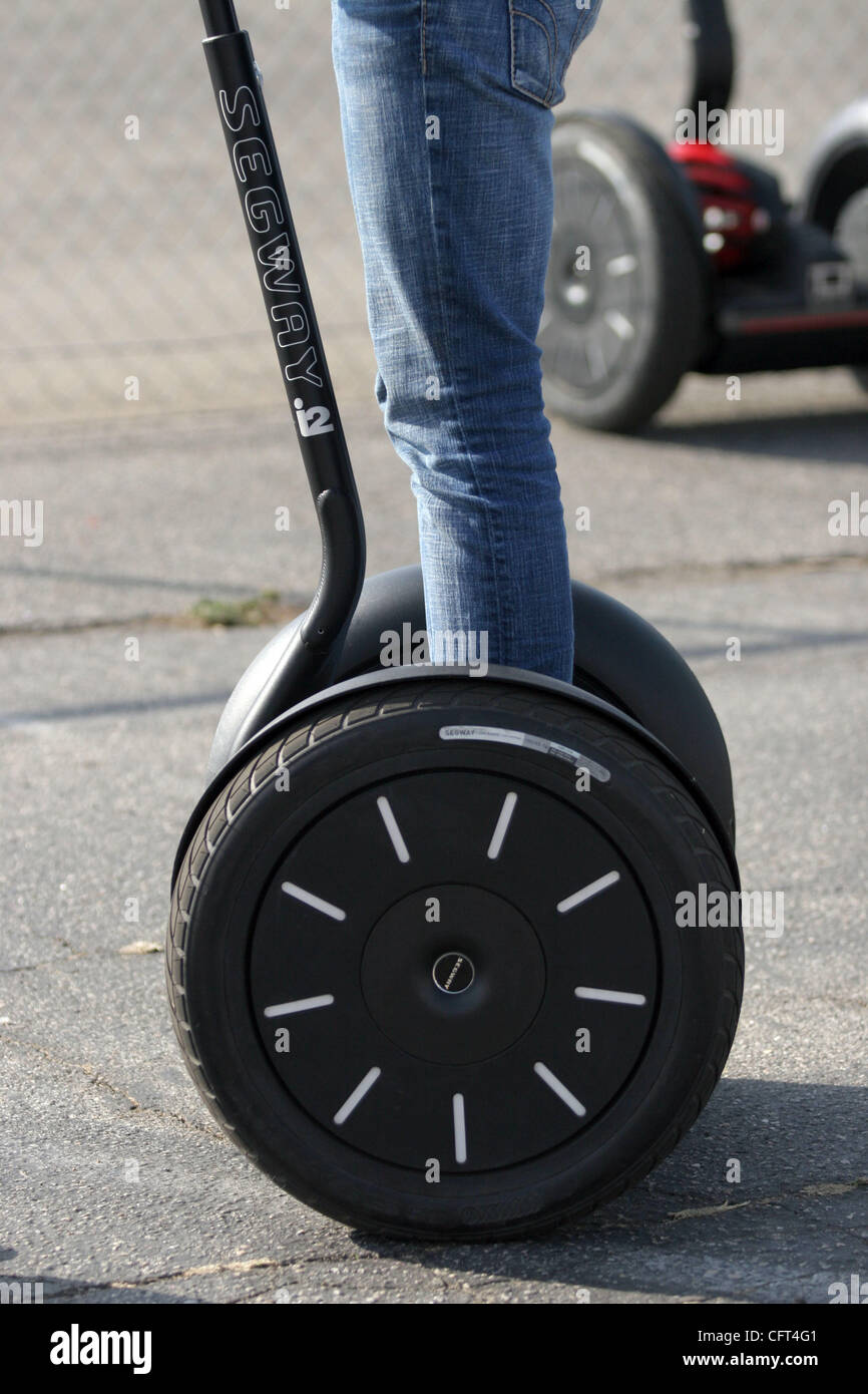Dec 09, 2006; Santa Monica, CA, USA; A person riding on a Segway at the ...