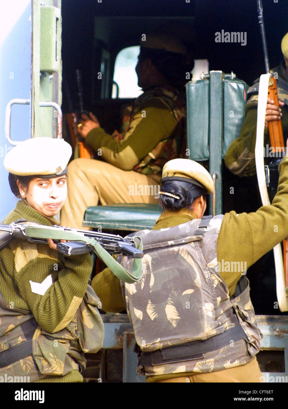 Indian police force women back hi-res stock photography and images - Alamy