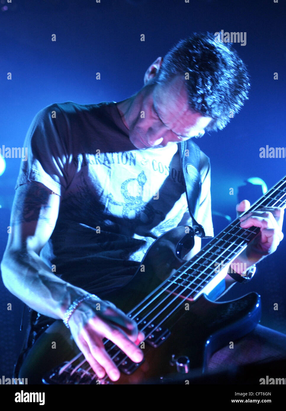 Dec. 10, 2006; Myrtle Beach, SC USA; Bass Guitarist JOHNNY APRIL of the ...