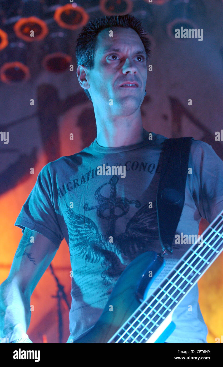 Dec. 10, 2006; Myrtle Beach, SC USA; Bass Guitarist JOHNNY APRIL of the ...