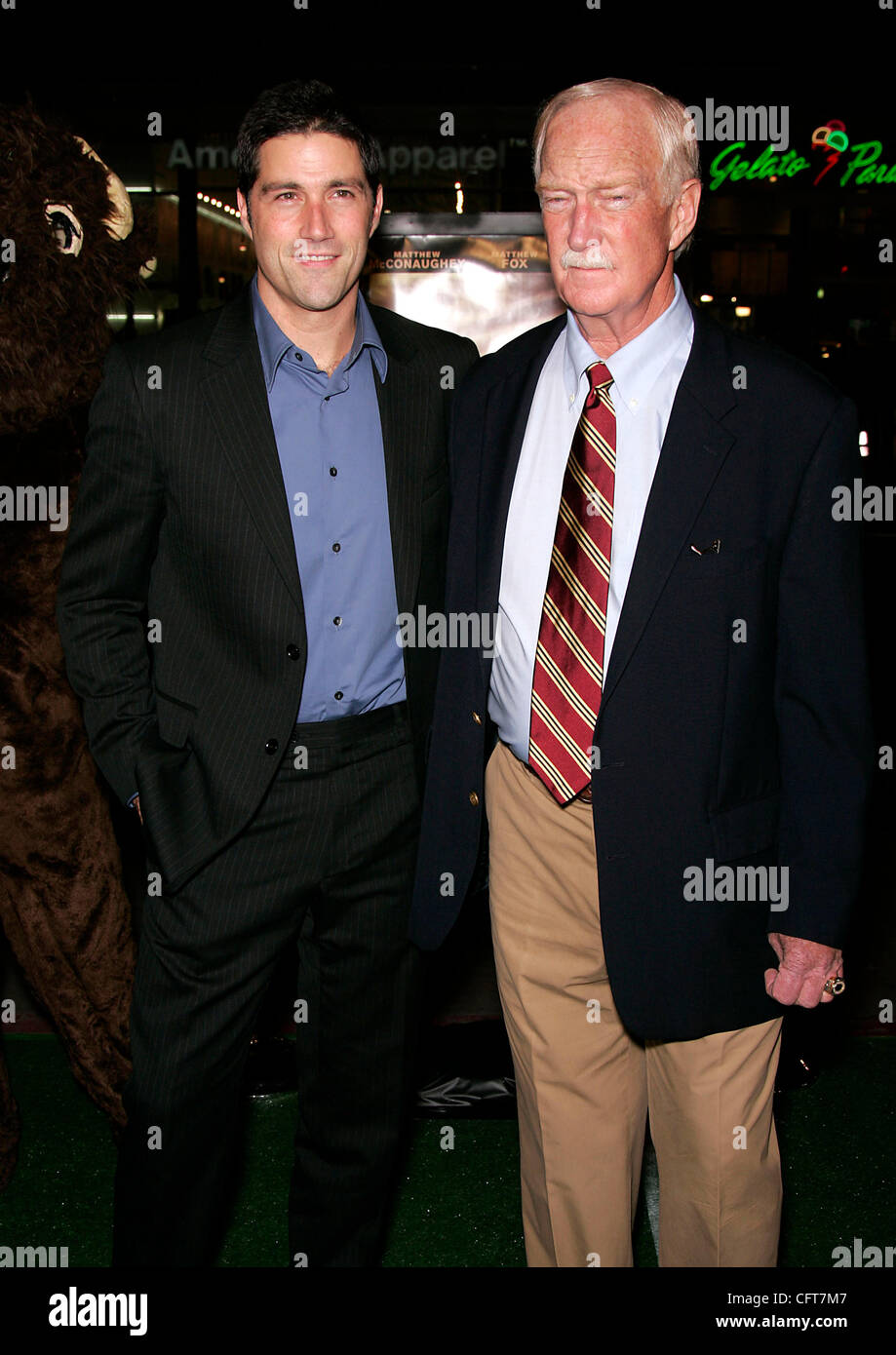Dec 14, 2006; Hollywood, California, USA; Actor MATTHEW FOX & RED ...