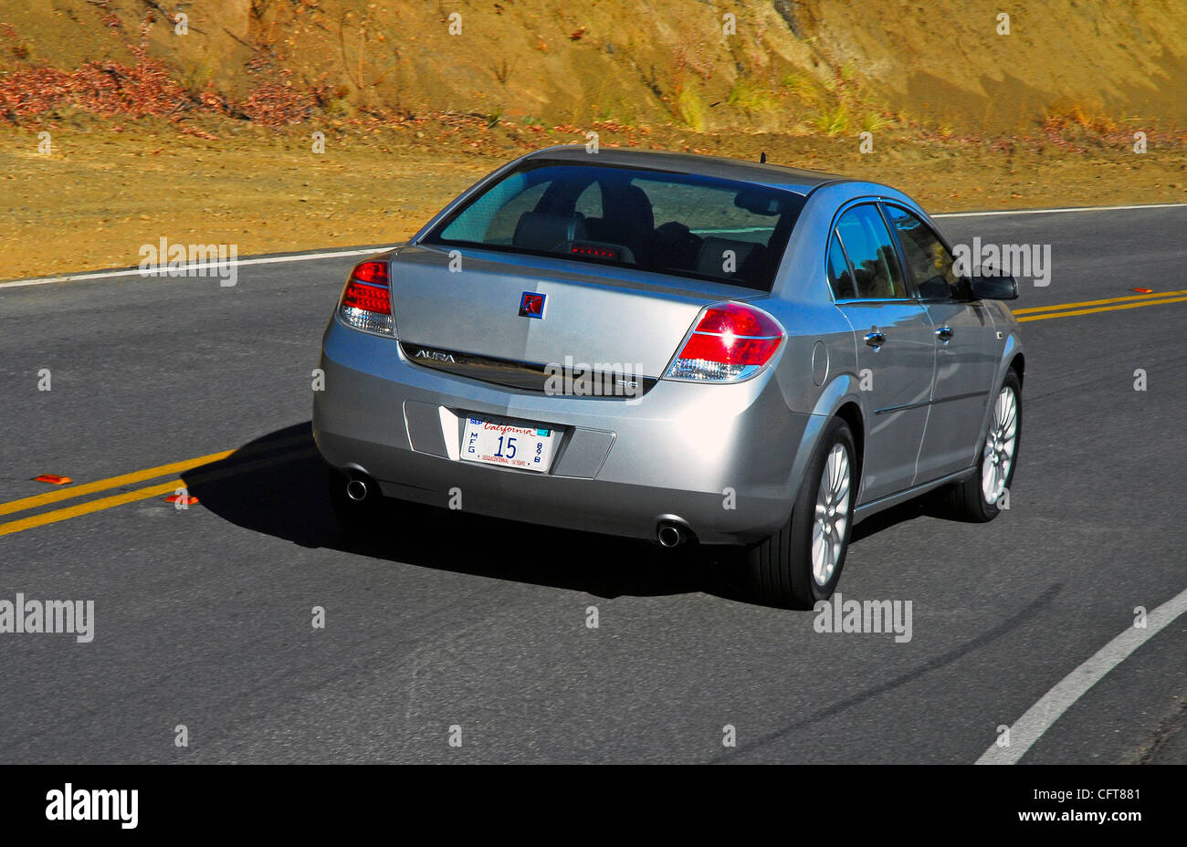 2007 Saturn Aura XR rear action Stock Photo - Alamy
