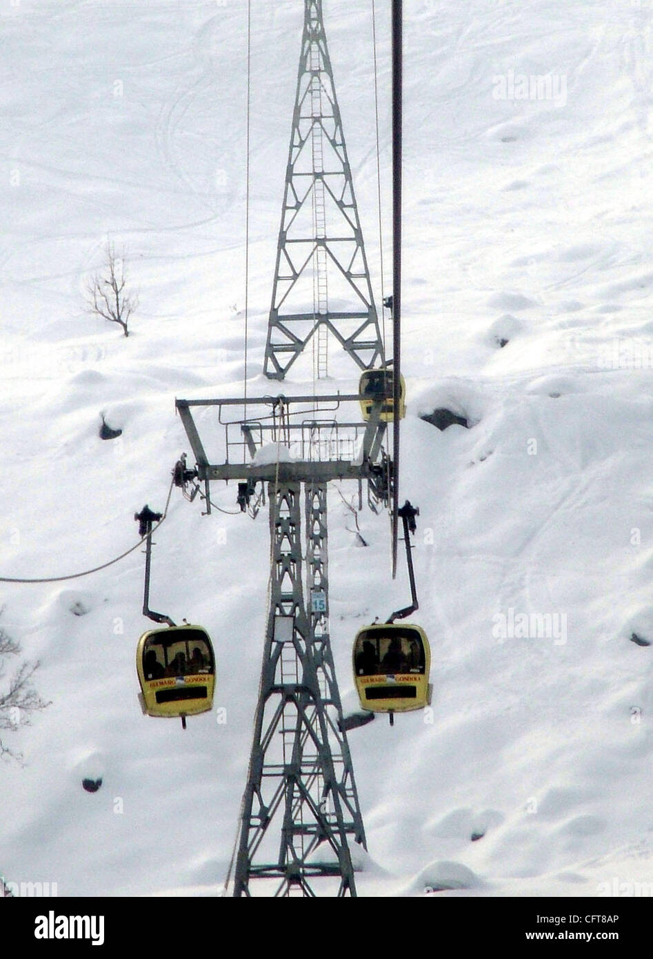 A view of gulmarg gondola in gulmarg kashmir india this cable car project is worlds biggest ...