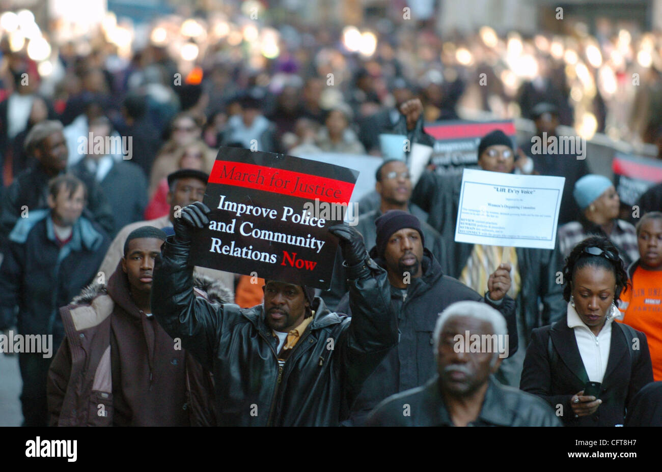 Dec 16, 2006; MANHATTAN, NY, USA; Thousands of marchers protesting the ...