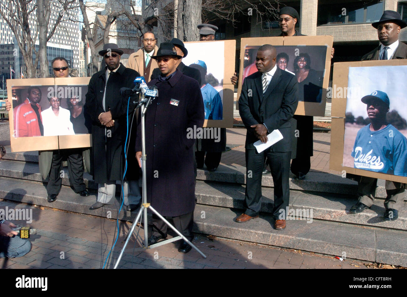 William Bell (2nd from L), the father of Sean Bell looks on as Bell ...