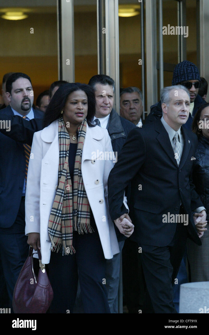 Det. Nemorin's wife Rose Nemorin leaving Brooklyn Federal court. Cop ...