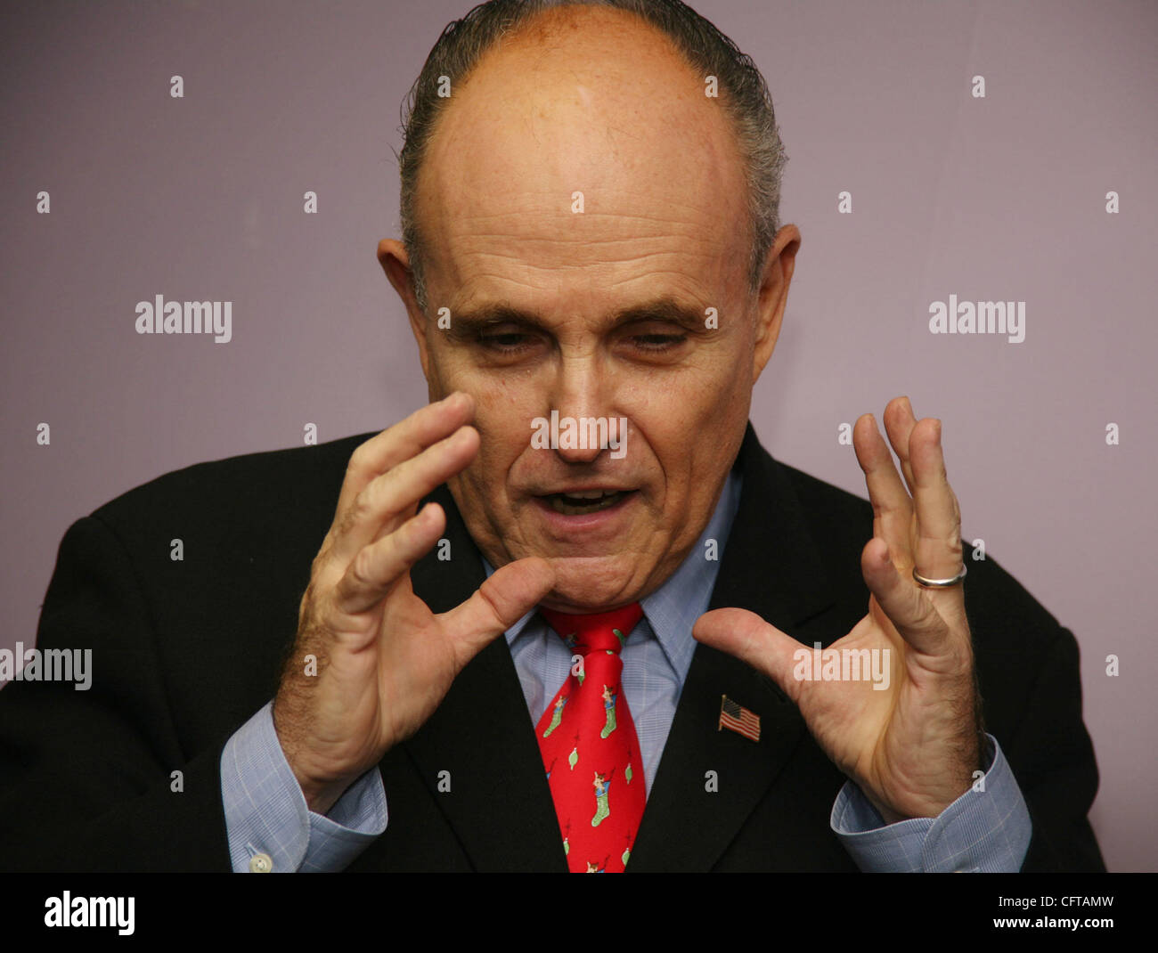 Dec 23, 2006; New York, NY, USA; Former NYC Mayor RUDOLPH GIULIANI ...