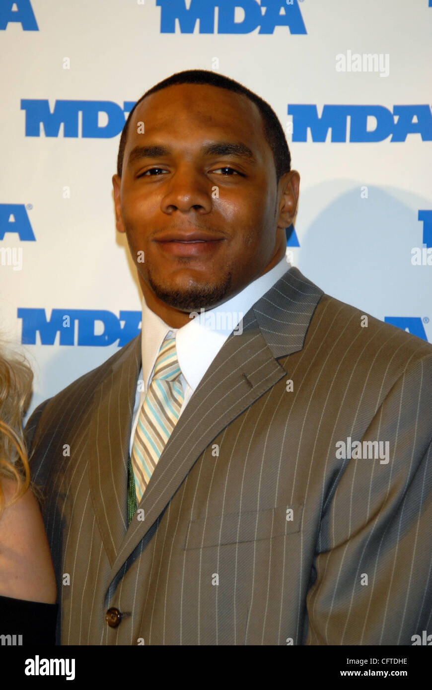 Jan 09, 2007; New York, NY, USA; NY JET VICTOR HOBSON at the MDA Muscle ...