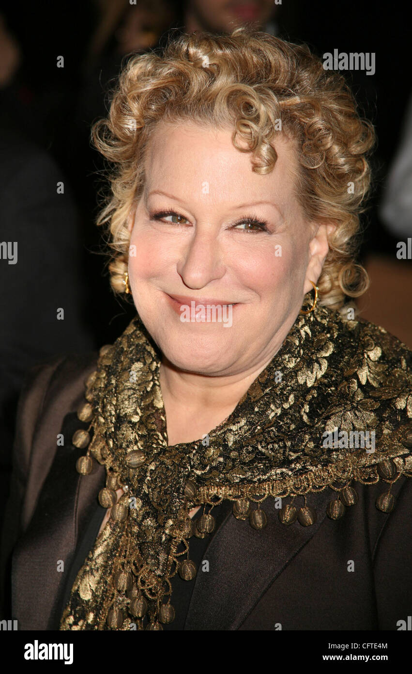 Jan 09, 2007; New York, NY, USA; Actress BETTE MIDLER at the inside ...