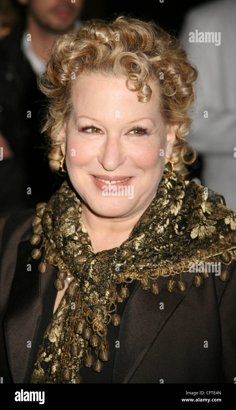 Jan 09, 2007; New York, NY, USA; Actress BETTE MIDLER at the inside ...