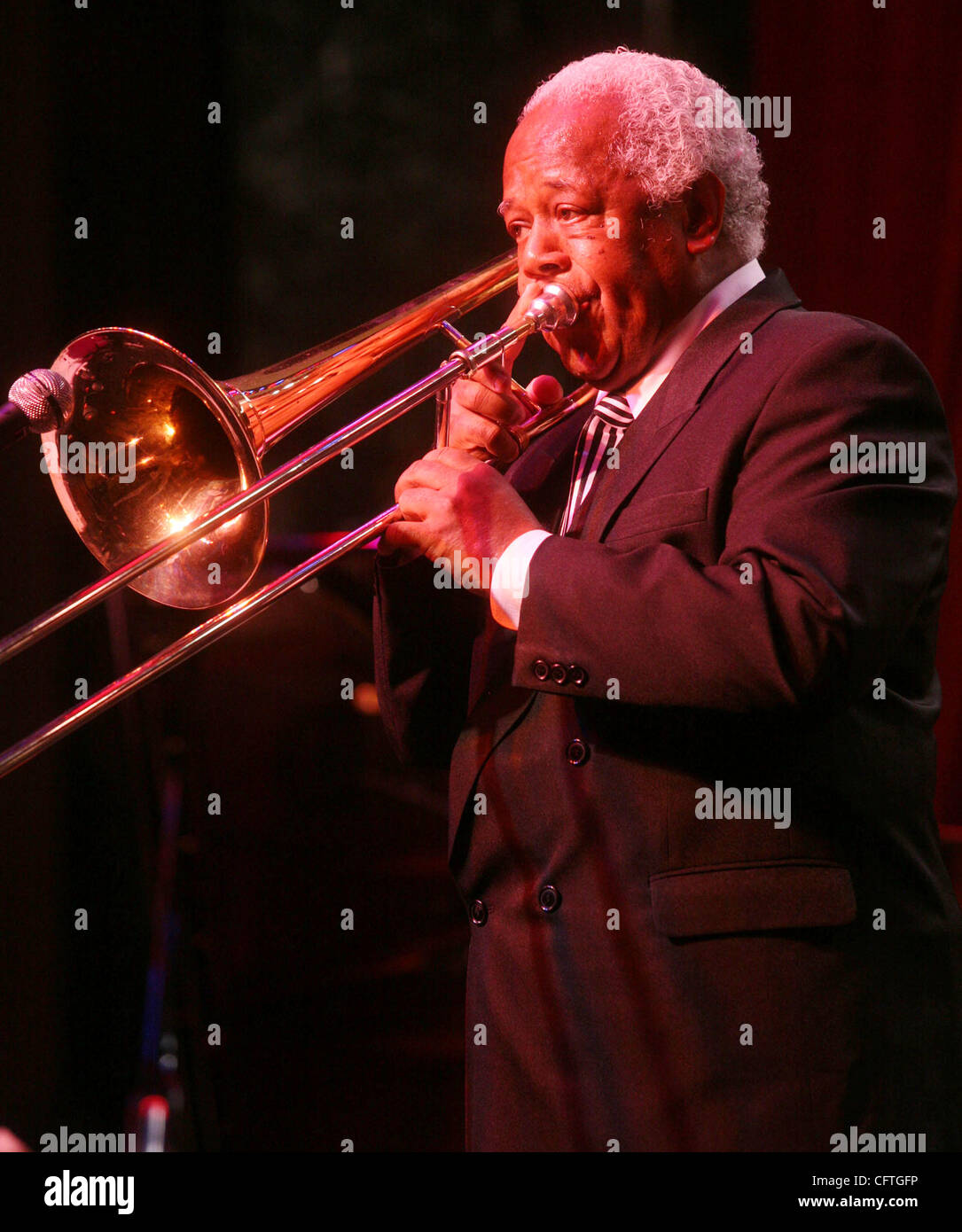 Jan 12, 2007; New York, NY, USA; Trombonist SLIDE HAMPTON performs at ...