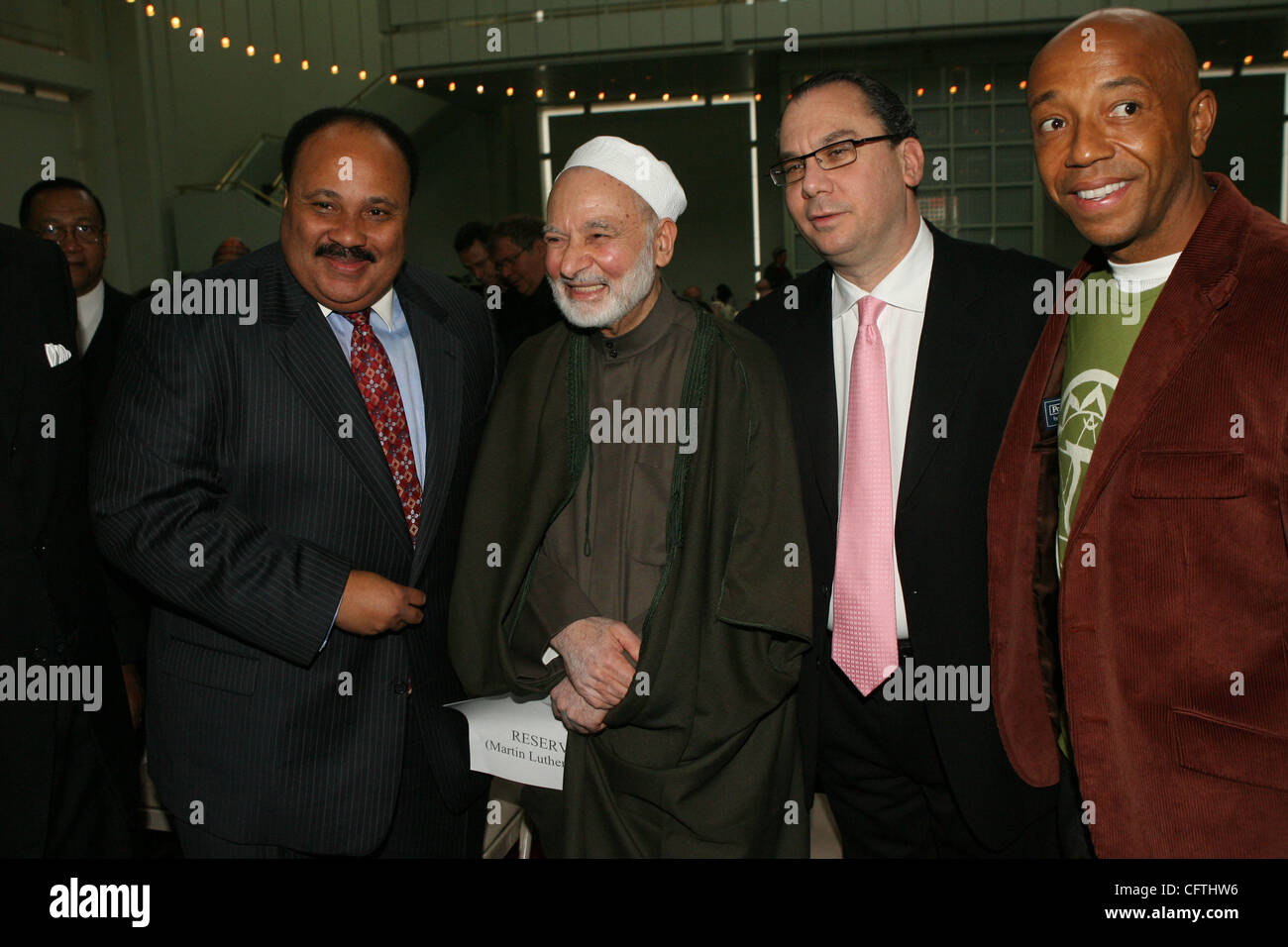 L/R: Dr. Martin Luther King 3rd. Imam Omar Abu-Namous, Rabbi Marc ...