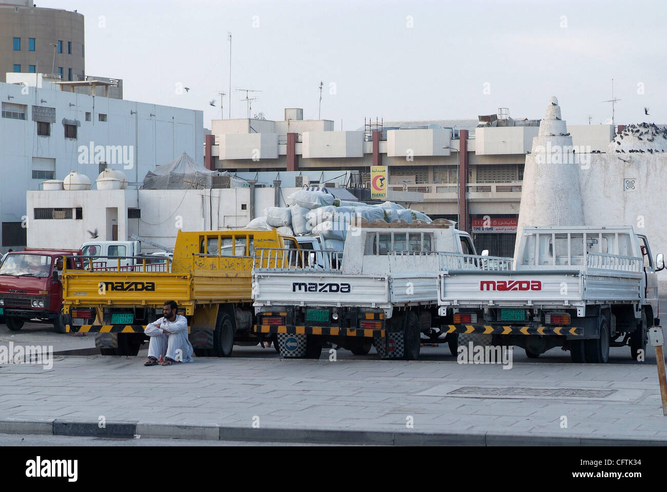 DOHA / CAPITAL of QATAR January 2007 Streets of Doha souk Stock Photo ...