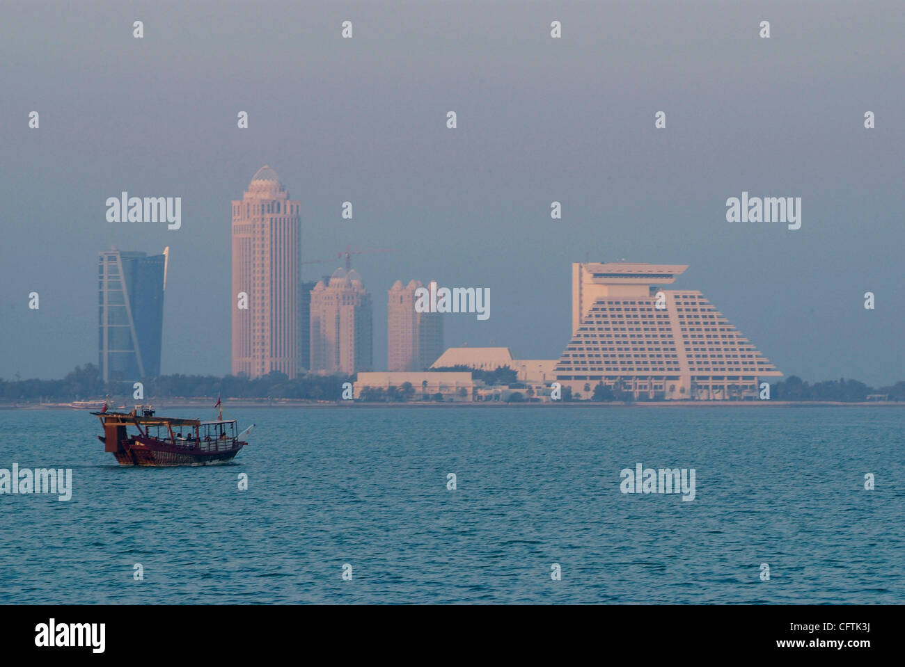 DOHA / CAPITAL of QATAR January 2007 View of downtown Doha from ...