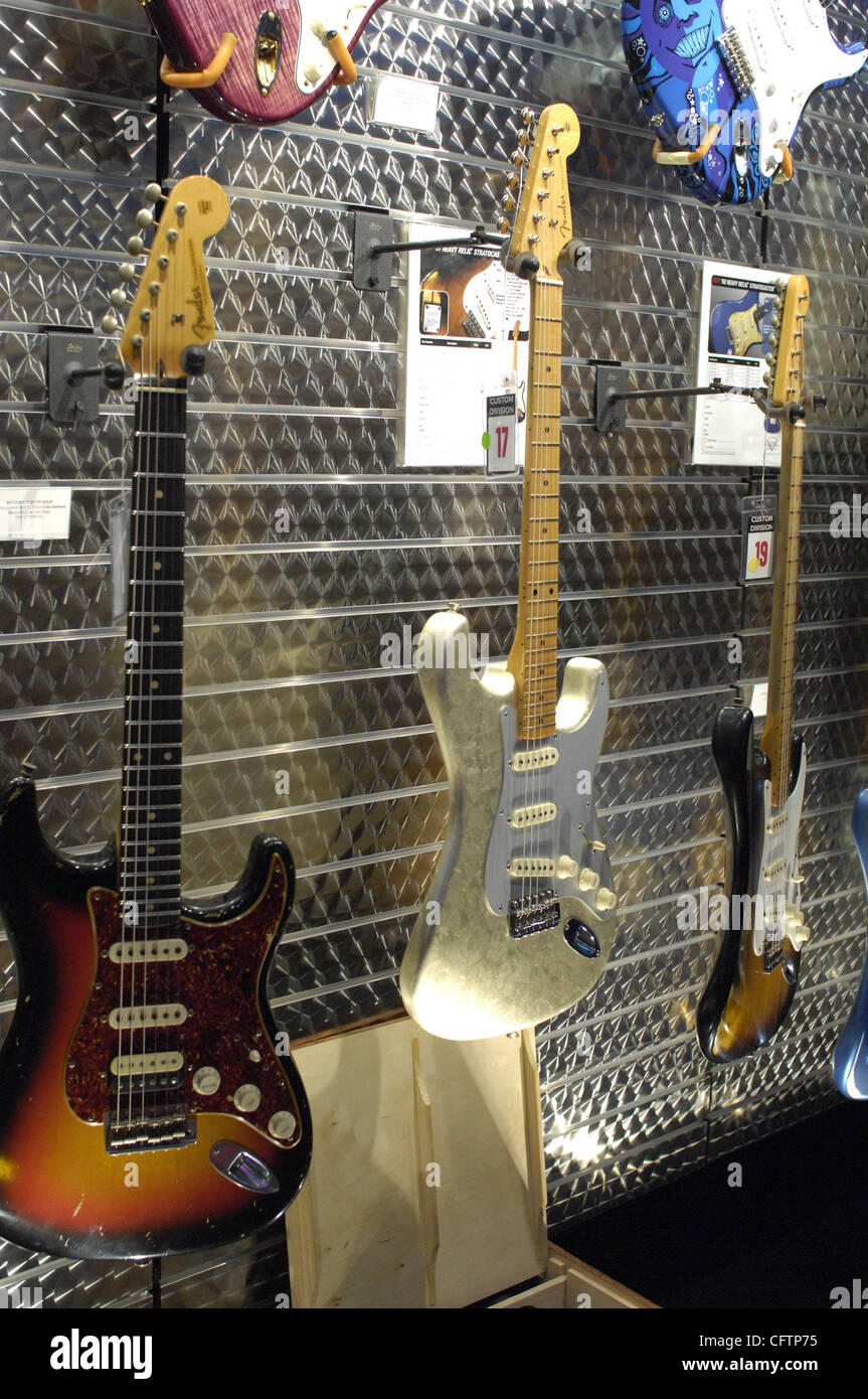 Jan 19, 2007 - Anaheim, CA, USA - Fender Custom Shop guitars at the ...