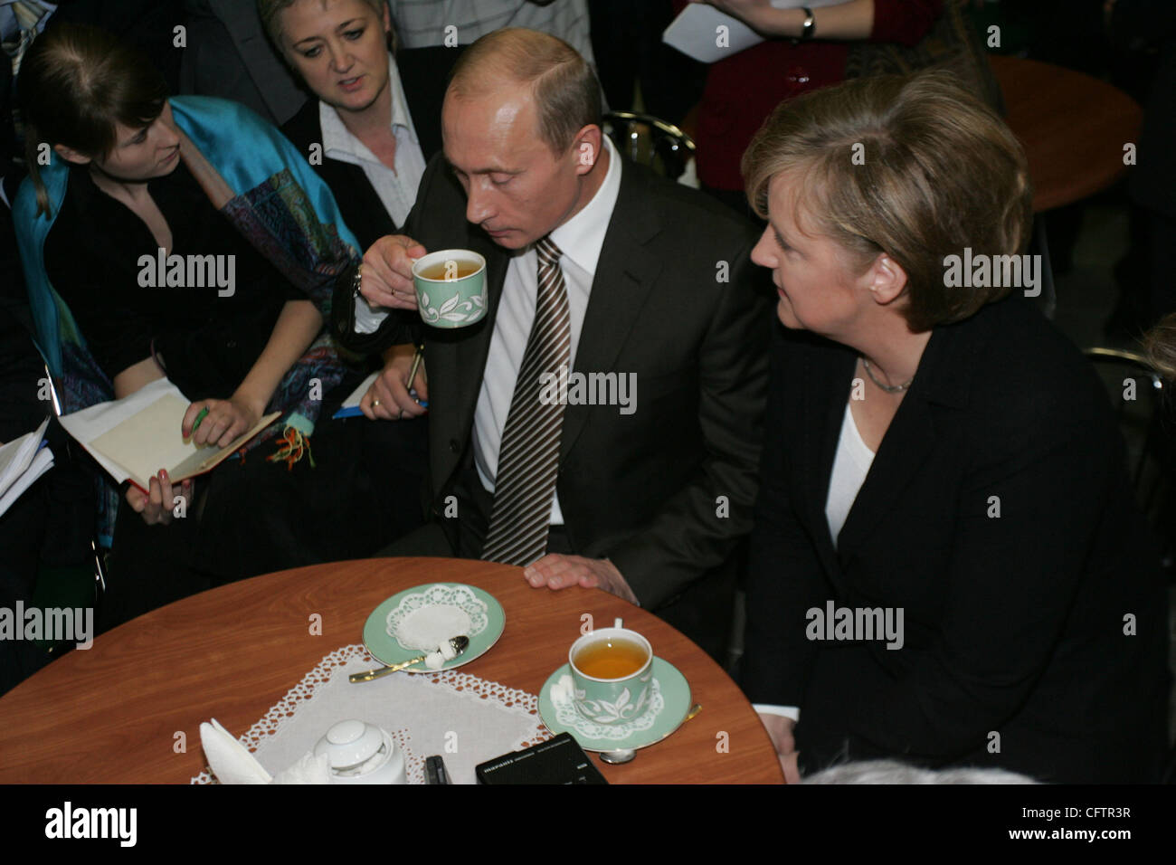 President Vladimir Putin and German Chancellor Angela Merkel had talks ...