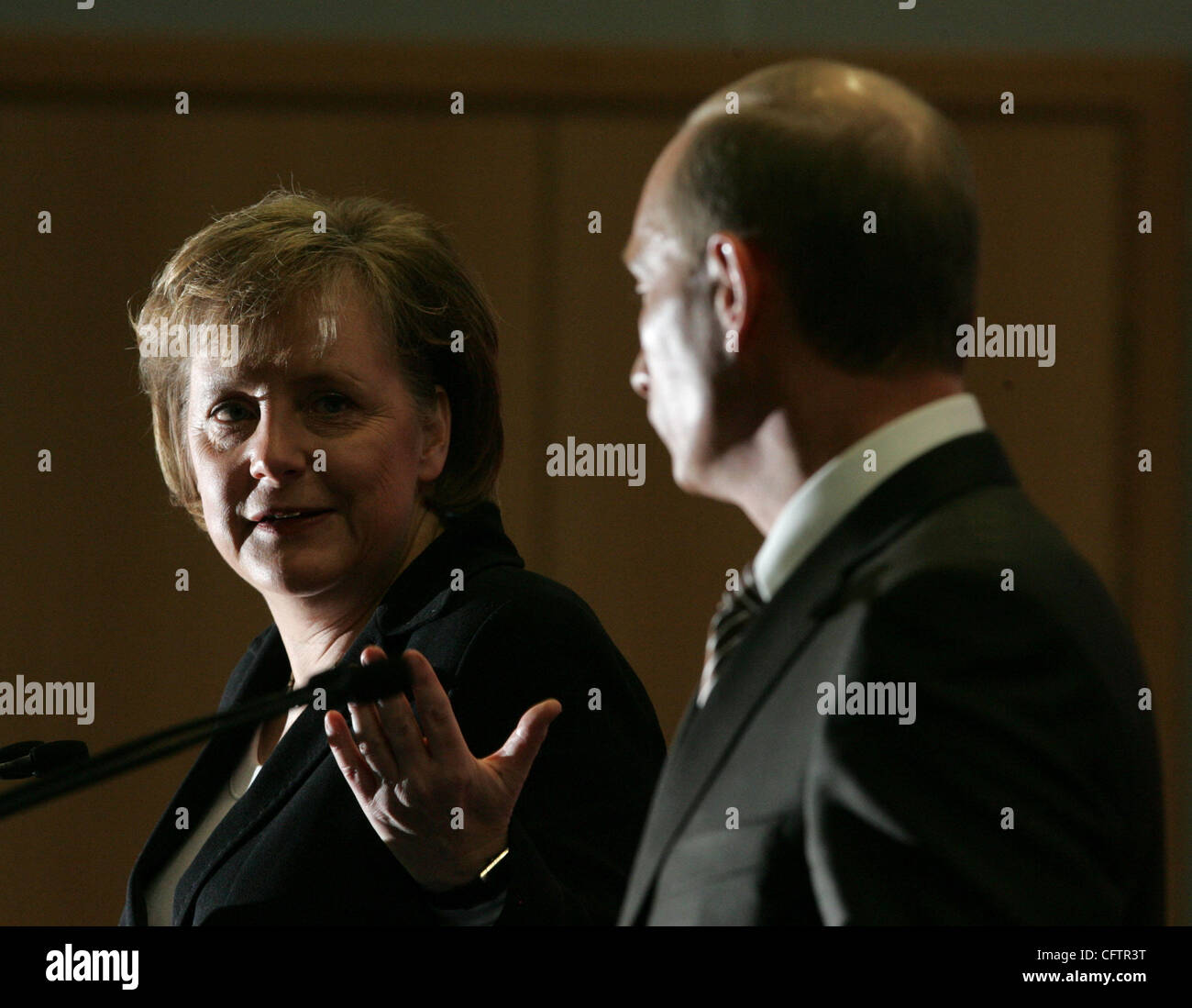 President Vladimir Putin and German Chancellor Angela Merkel had talks ...