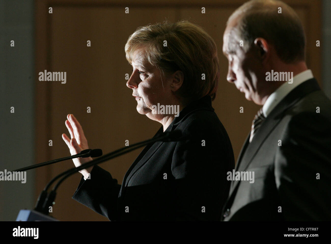 President Vladimir Putin and German Chancellor Angela Merkel had talks ...