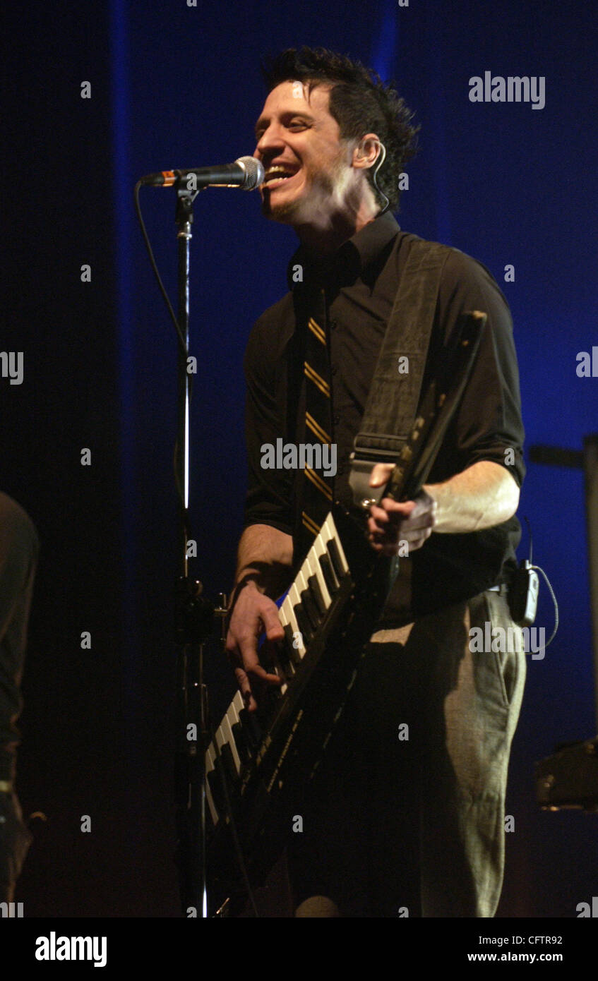 Jan. 21, 2007; Raleigh, NC USA; Singer PAUL MEANY of the band MUTE MATH ...