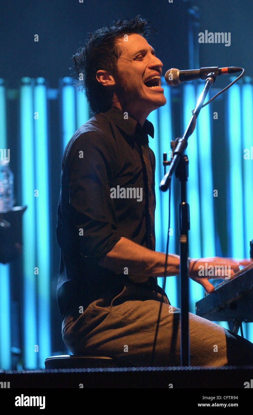 Jan. 21, 2007; Raleigh, NC USA; Singer PAUL MEANY of the band MUTE MATH ...