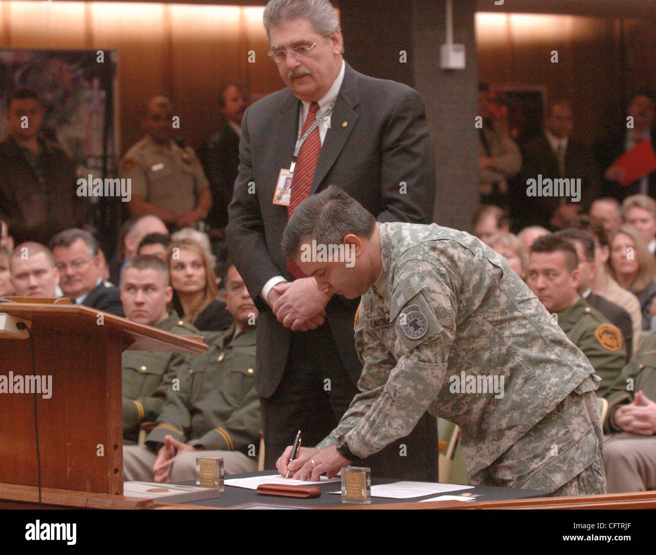 U.S. Army Lt. Col. Gregory Lautner (foreground) and Contra Costa County ...