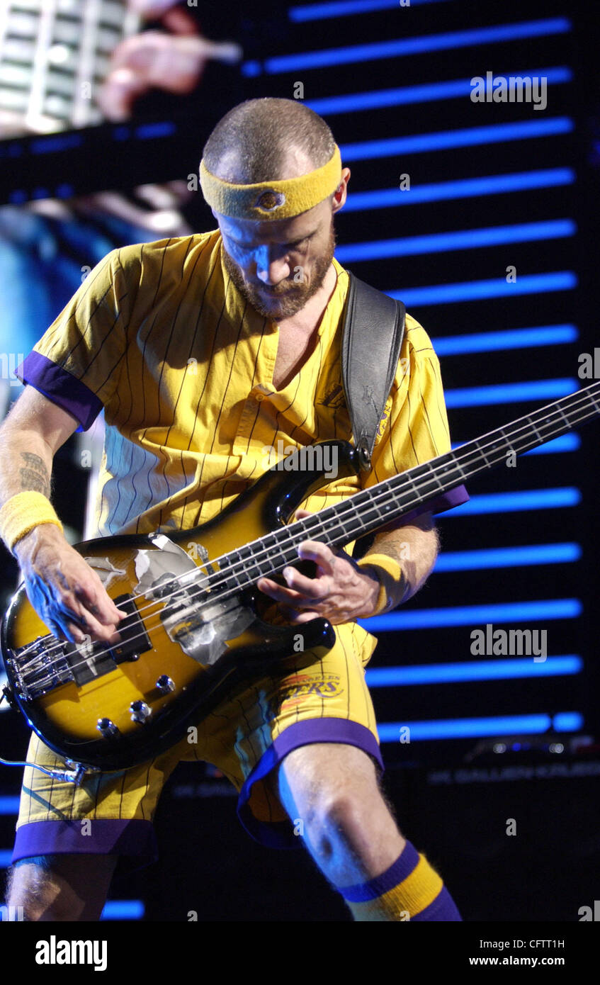 Jan. 22, 2007 Raleigh, NC; USA Bass Guitarist Michael "FLEA" Balzary of ...