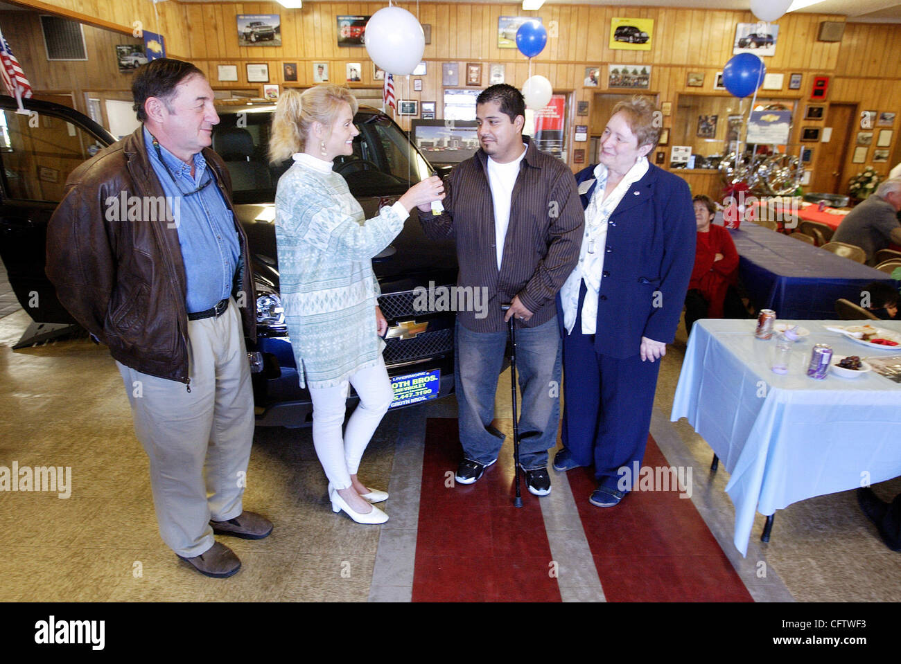 (L-R) Skip George of the Sentinels of Freedom, Robin Groth owner of ...