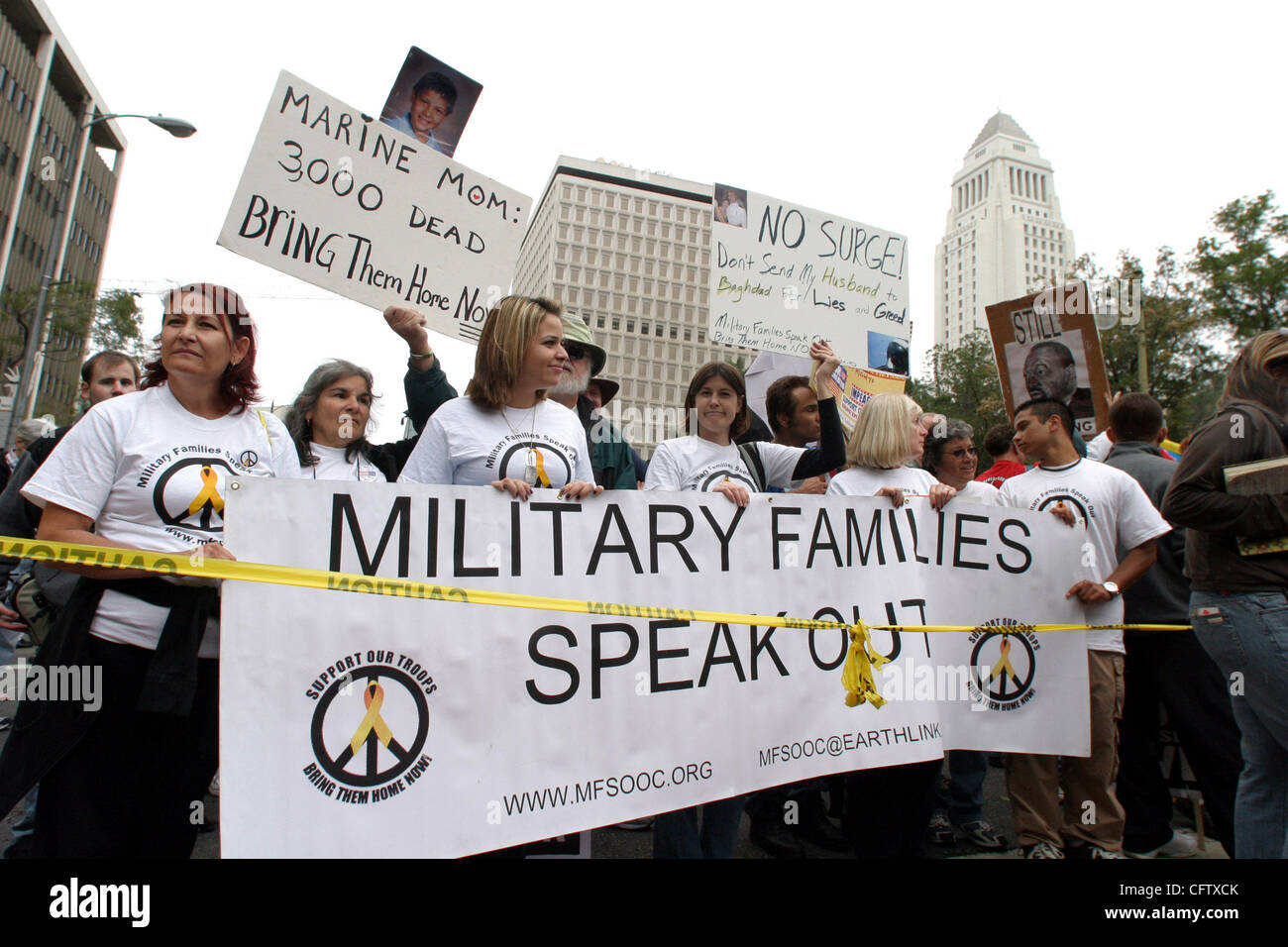 Jan 27, 2007; Los Angeles, CA, USA; Thousands of protesters including ...