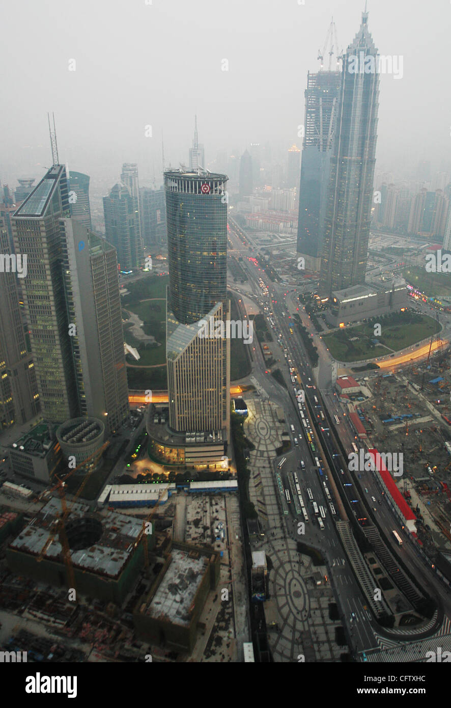 Jan. 27, 2007 - Shanghai, China - The Shanghai skyline is seen from the ...