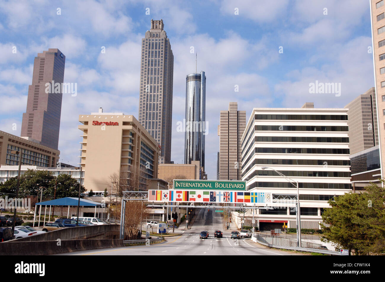 Downtown Atlanta Ga skyline at midmorning. ©Robin Nelson Stock Photo ...