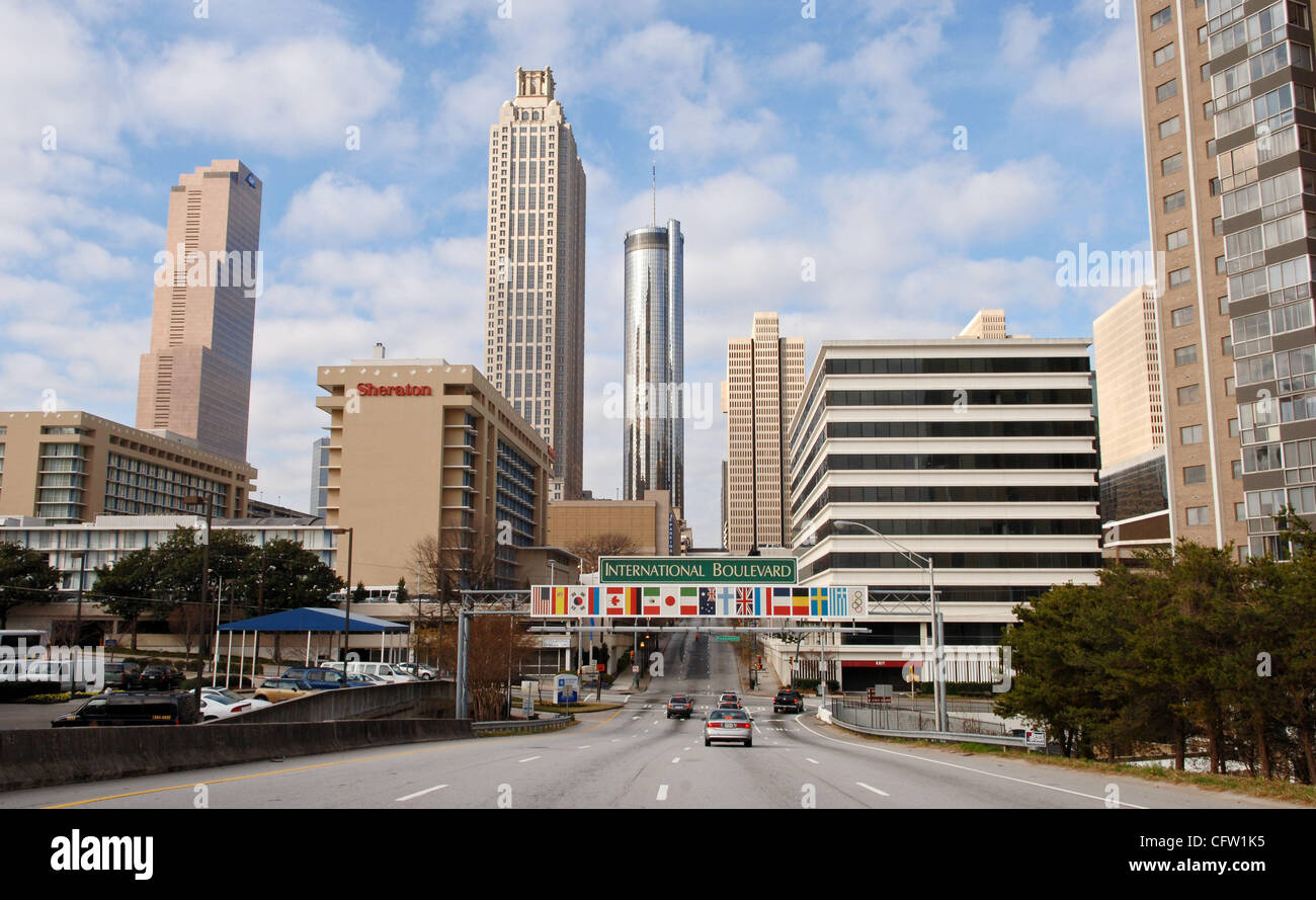 Downtown Atlanta Ga skyline at midmorning. ©Robin Nelson Stock Photo ...
