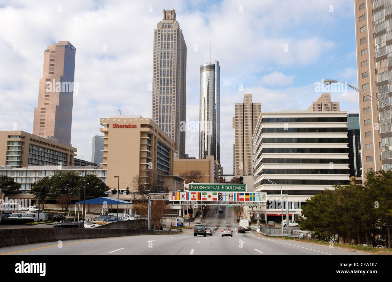 Downtown Atlanta Ga skyline at midmorning. ©Robin Nelson Stock Photo ...