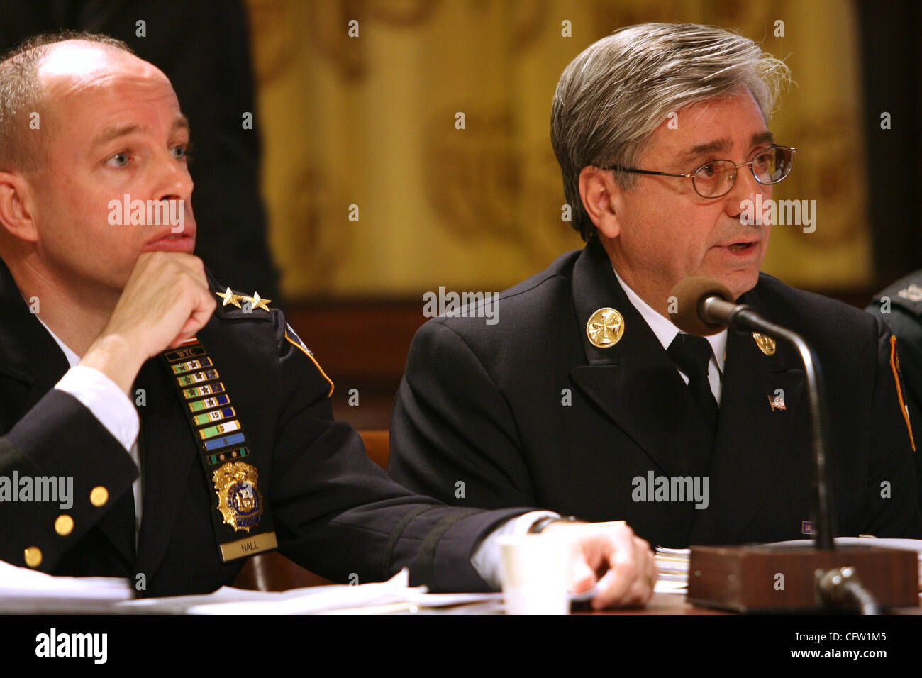 L/R: NYPD Chief Hall and FDNY Chief James Esposito. MTA and NYC Subway ...