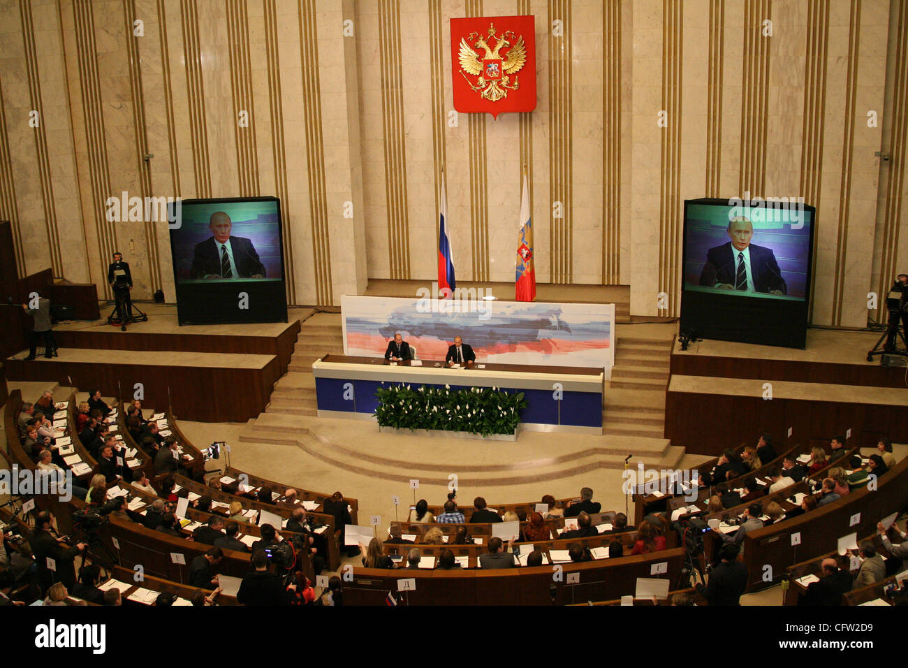 Russian President Vladimir Putin gave his annual televised press ...