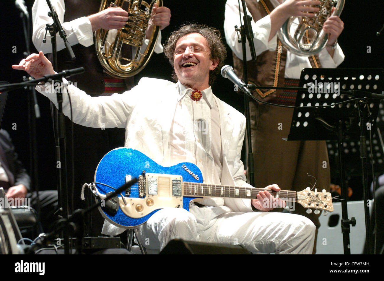 Musician Goran Bregovic and "his wedding and funeral band" performing ...