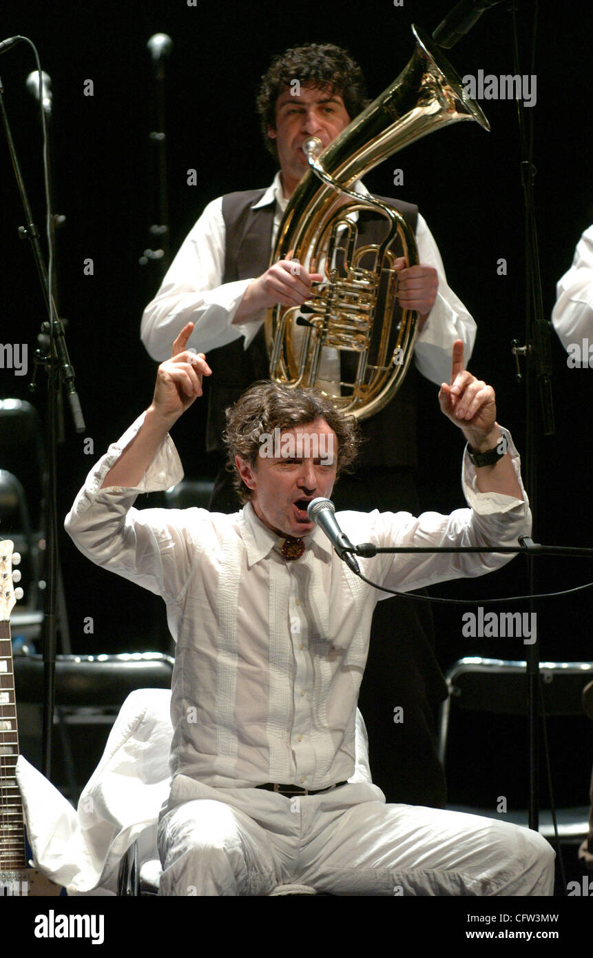 Musician Goran Bregovic and "his wedding and funeral band" performing ...