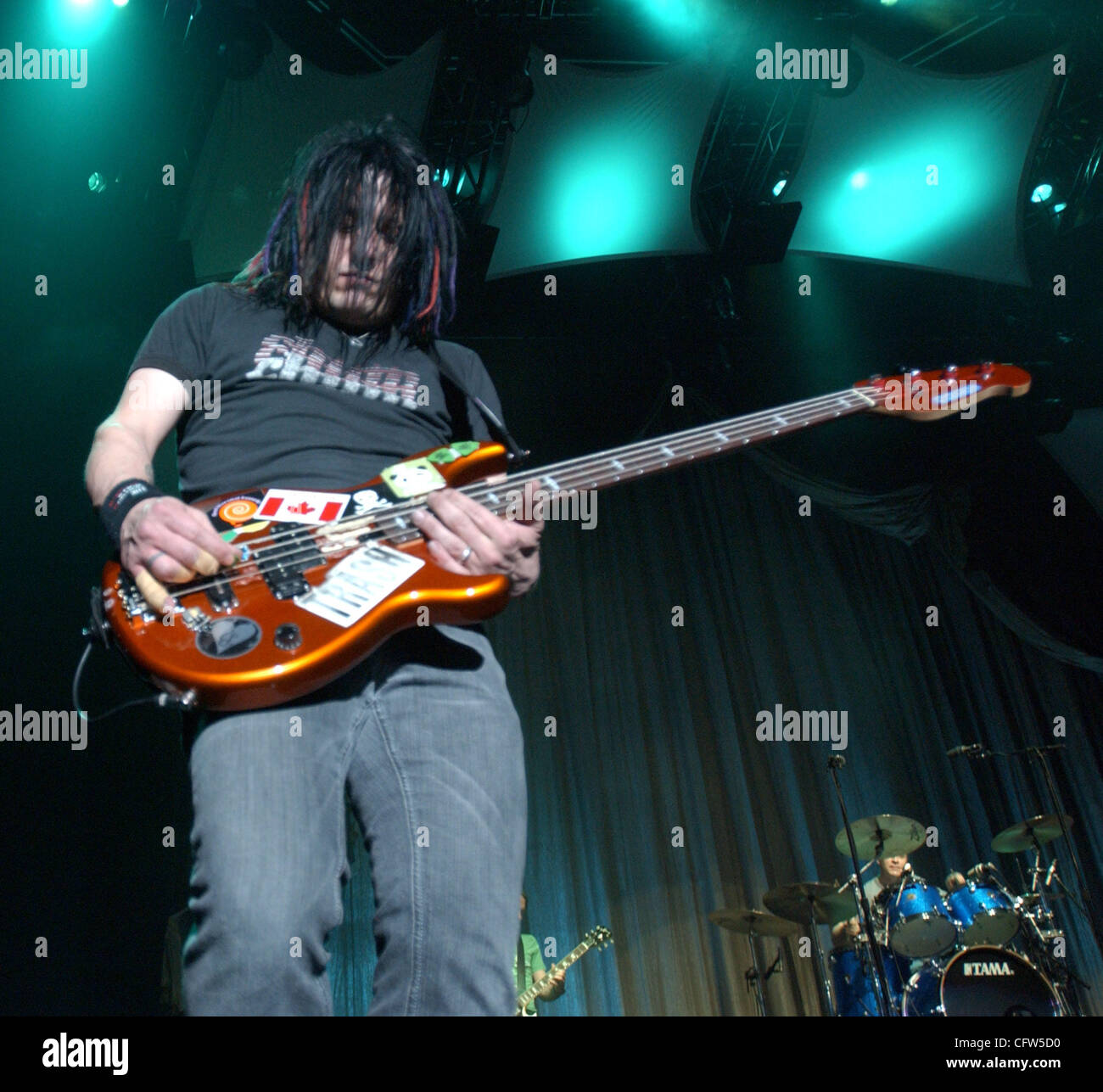 Feb. 7, 2007 Norfolk, VA; USA, Bass Guitarist ROBBY TAKAC of the band ...