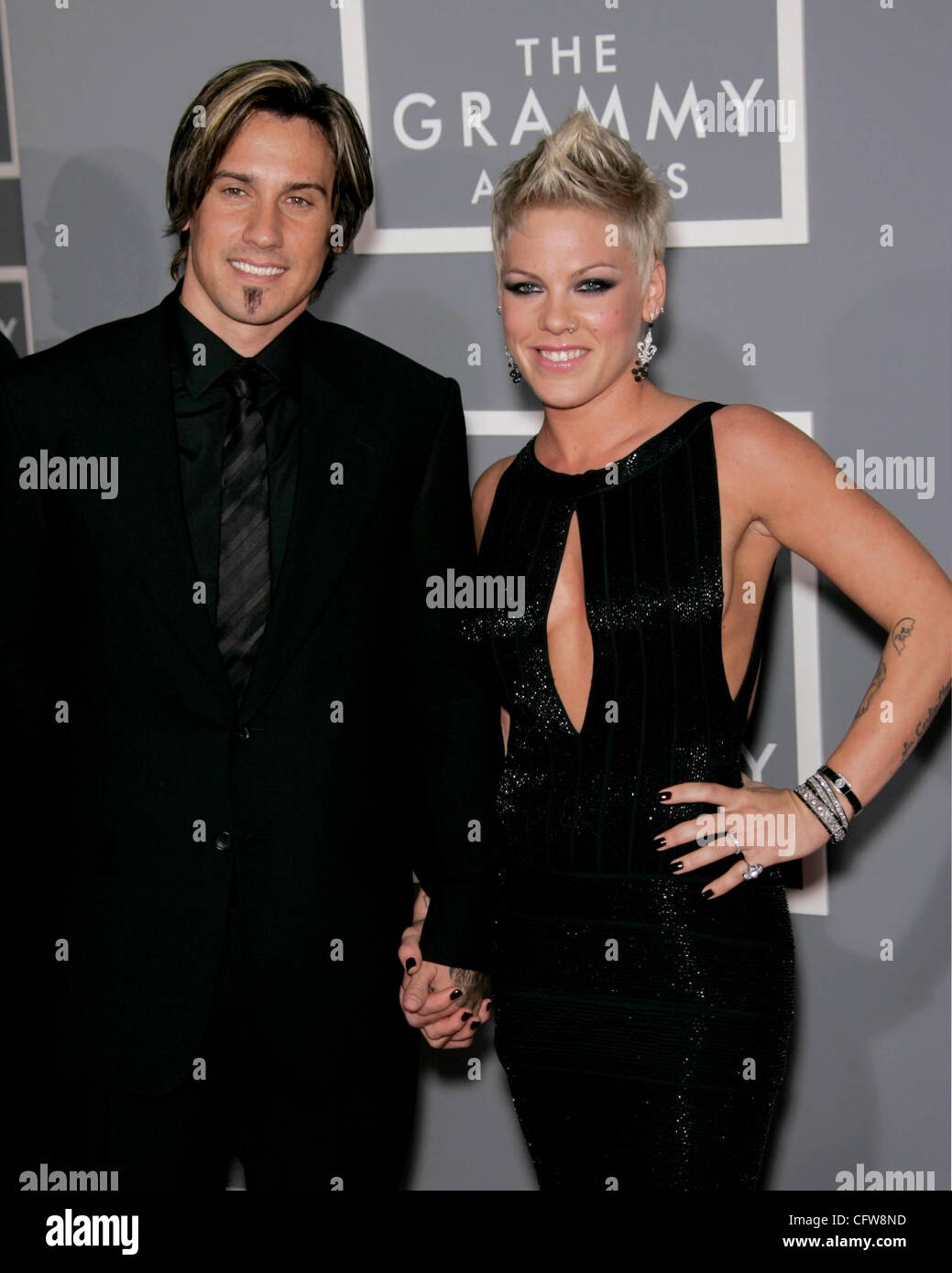 Feb 11, 2007; Los Angeles, CA, USA; GRAMMYS 2007: PINK and CAREY HART arriving at the 49th ...