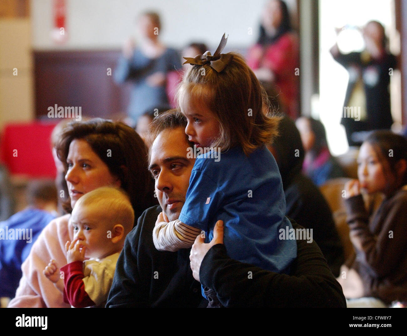 The Meil family, from left: Heather, Alden, 11 months, Jason and Ella ...