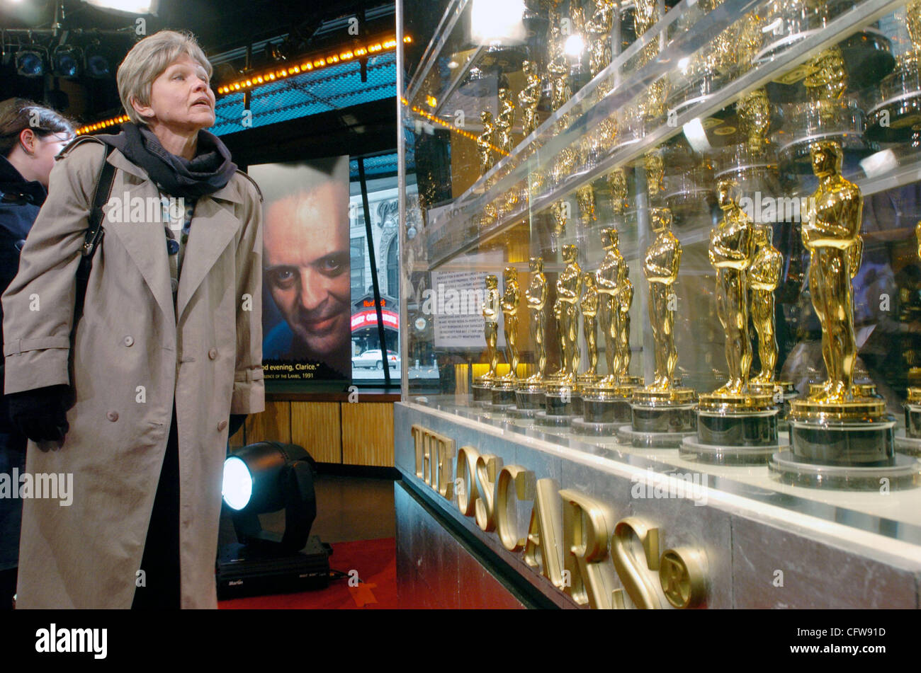 "Meet the Oscars, New York" display at the Times Square television ...