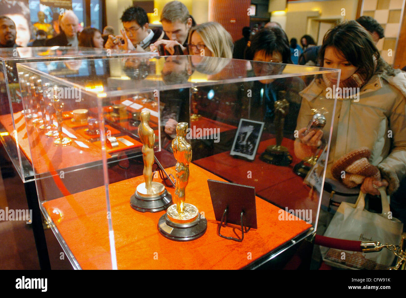 "Meet the Oscars, New York" display at the Times Square television ...