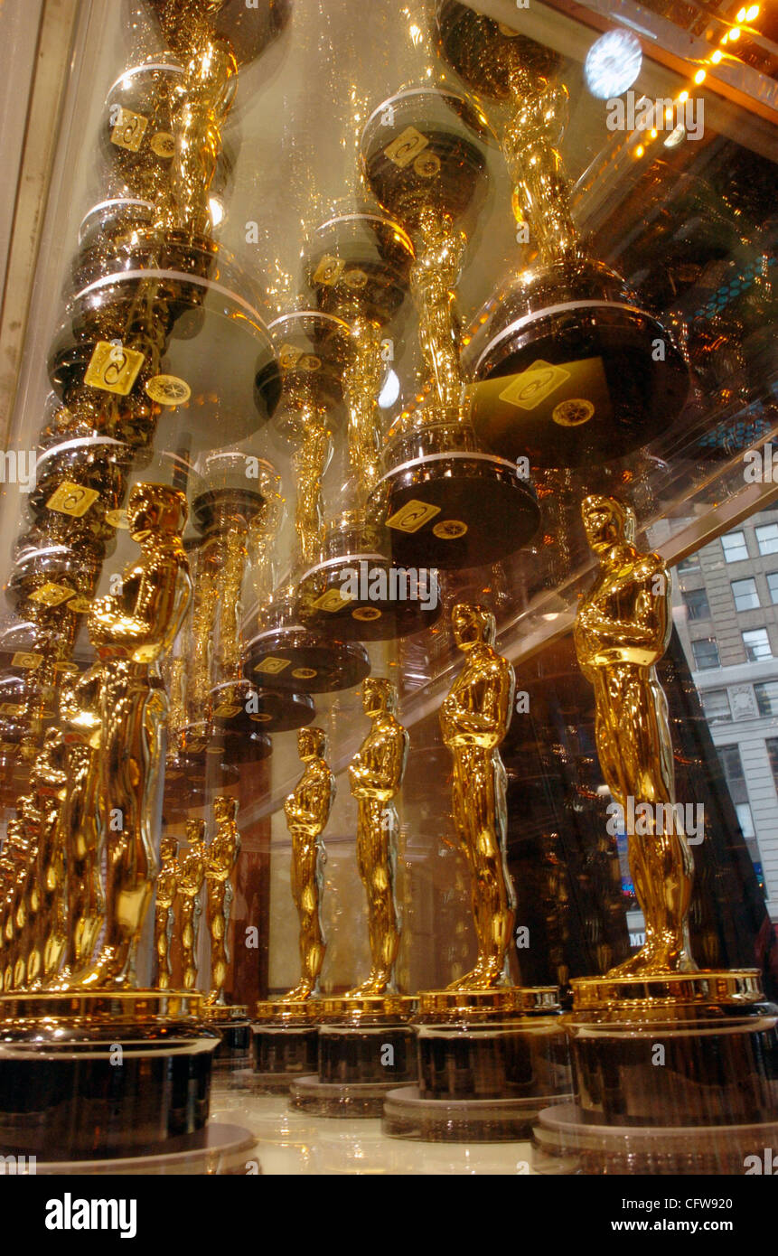 "Meet the Oscars, New York" display at the Times Square television ...