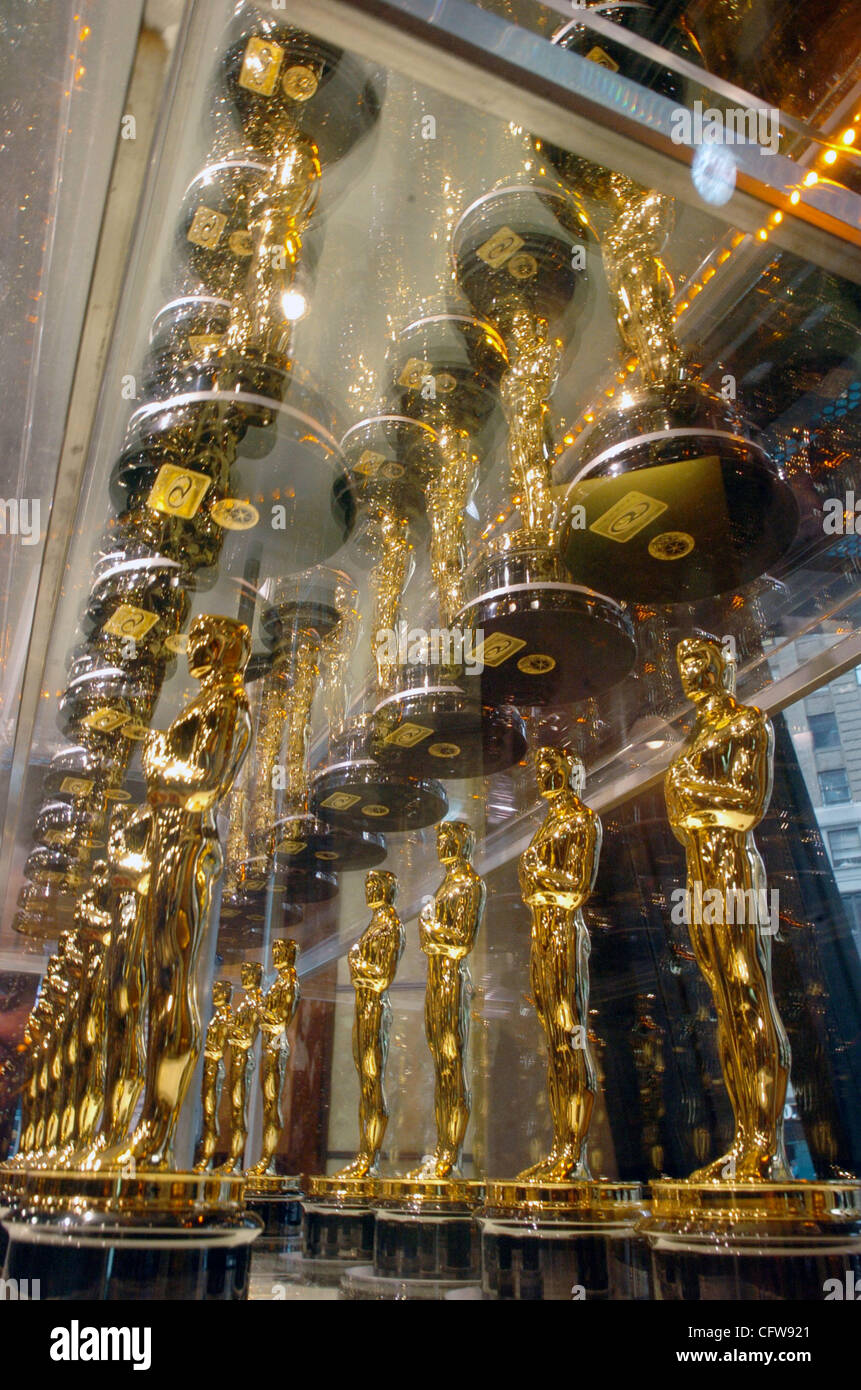 "Meet the Oscars, New York" display at the Times Square television ...