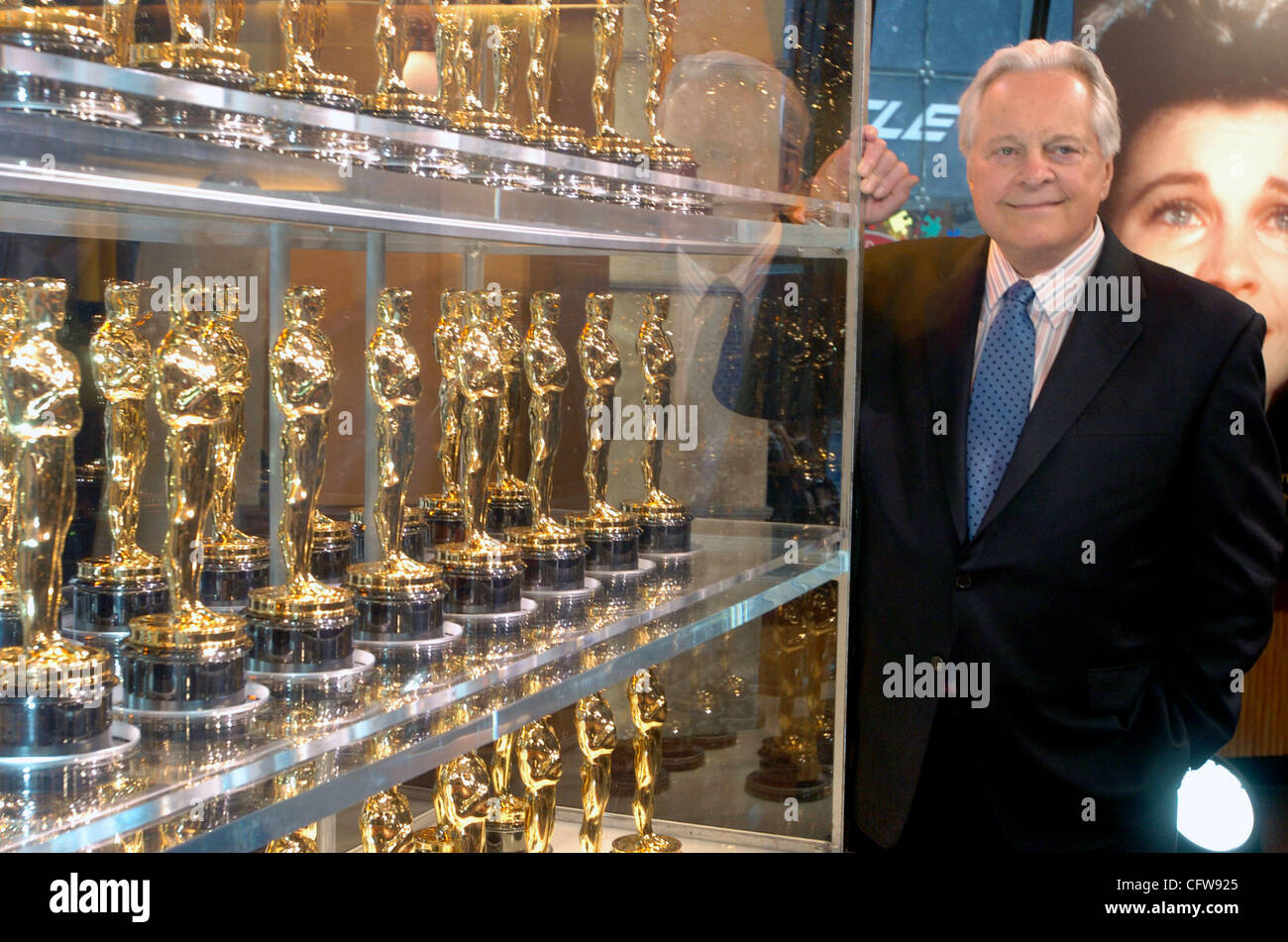 "Meet the Oscars, New York" display at the Times Square television ...