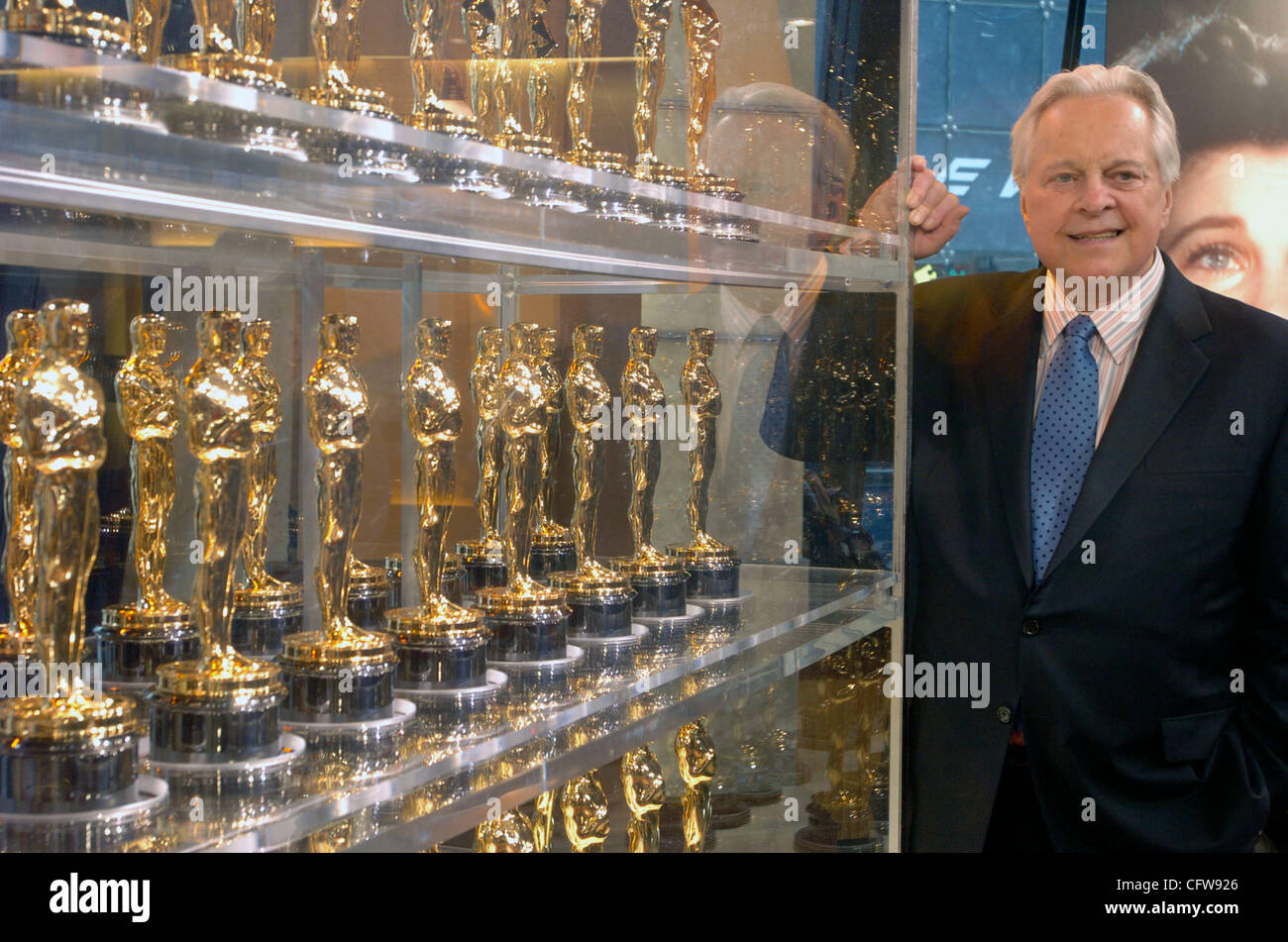 "Meet the Oscars, New York" display at the Times Square television ...