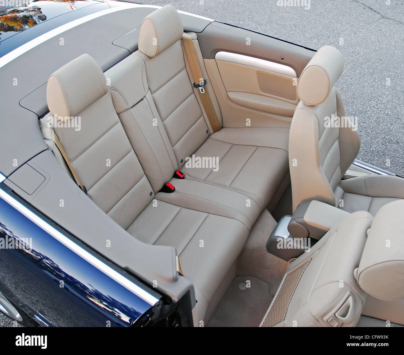 Rear Seats 2007 Audi A4 3.2 Cabriolet Stock Photo - Alamy