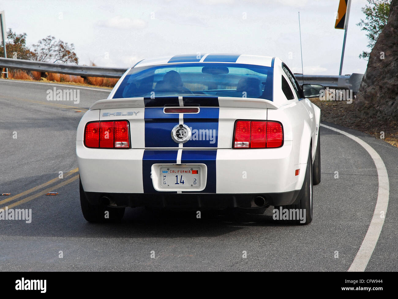 Rear action 2007 Ford Shelby GT500 Mustang Cobra Coupe Stock Photo - Alamy