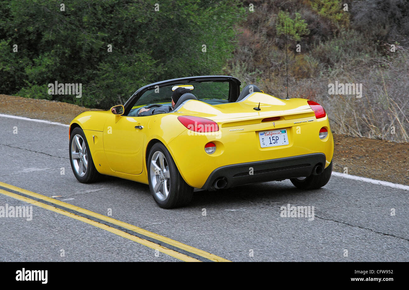Rear action 2007 Pontiac Solstice GXP Stock Photo - Alamy