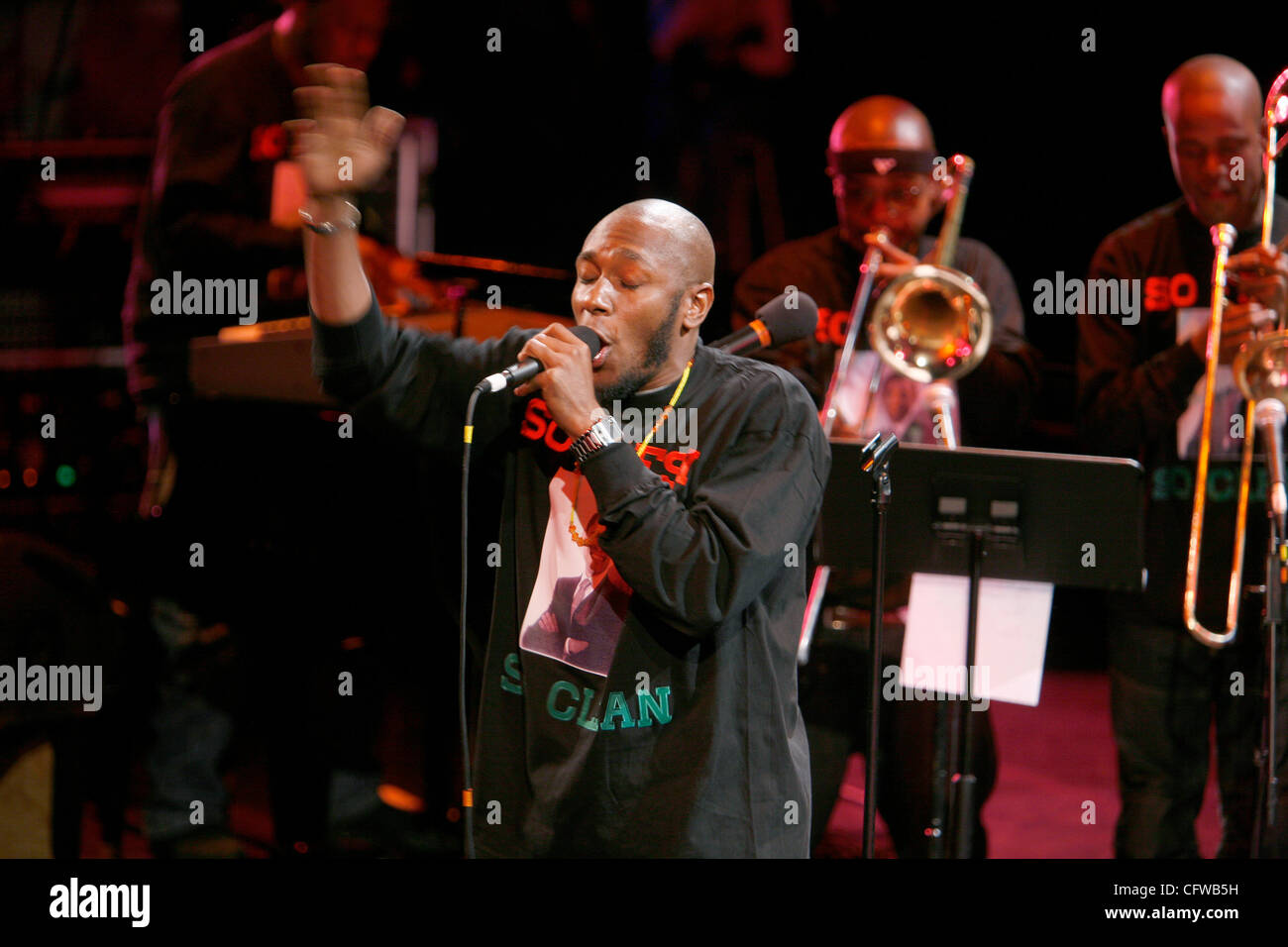 Mos Def performing with his band at BAM on Friday February 16, 2007 ...